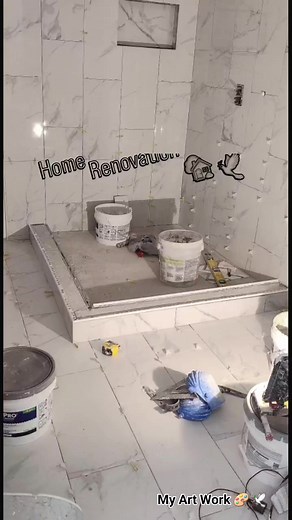 Turtle Dove's Prolific Tile Remodel Home Renovation 🕊 My Art Work 🎨 🕊 Master Shower Tile Remodel #construction #constructionlife #mastershower #showerremodel #shower #showerdesign #tileremodel #HomeRenovation #Art #myartwork #myart #remodel #enjoyeverymoment #spreadlove | Turtle Dove
