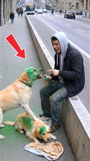 These intelligent dogs taught the mischievous young man a lesson. #dogs #labrador