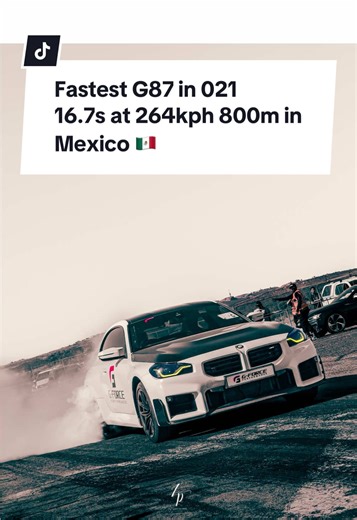 264kp/h standing 1/2mile. JB4 G87 M2 running unlocked ECU numbers. Running 10.8s at 218kph on the street no unlock required. Still the fastest G87 in the 021… done in Mexico on a closed course by professionals #gforceperformance #bmw #cartiktok #mpower #fyp