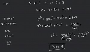 Three numbers are in the ratio 1:3:2 and sum of their cubes is ... | Filo