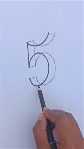 3D number drawing #3dart #drawing #numberdrawing