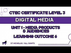 OCR Digital Media Level 3 Unit 1 - Learning Outcome 6