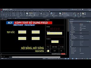 Lisp miễn phí copy Text sử dụng field XCT CT | Copy text as Field in AutoCAD | AutoLISP Reviewer