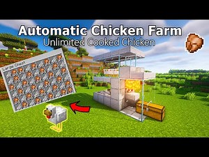 Minecraft: Best AUTOMATIC Chicken Farm 1.20! (Survival | Bedrock | Java)