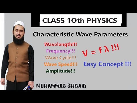 Characteristics wave Parameters (Lec11, Class 10, Chapter 10)