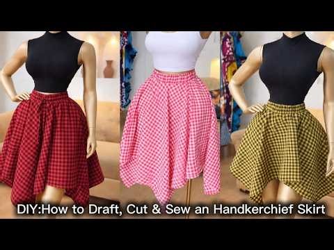 How to Draft, Cut and Sew a Handkerchief Skirt | Step-by-Step Sewing Tutorial