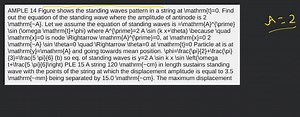 AMPLE 14 Figure shows the standing waves pattern in a string at... | Filo