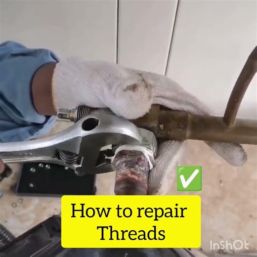 how to repair Threads of nut l how to fix damaged threads on nuts bolts #treads #jugaad #diy #shorts