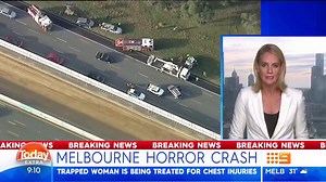 Horror crash on Monash Freeway in Melbourne
