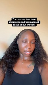 494K views · 19K reactions | The memory loss from depression and trauma is not talked about enough! #fblifestyle #reels #explorepage✨ #depression #trauma #MentalHealthAwareness #aintchu_lexii | Alexius Curtis | Facebook