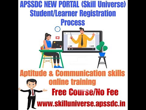 NEW APSSDC PORTAL STUDENT REGISTRATION PROCESS/Aptitude and Communication skills online classes