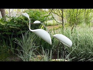 Birds from plastic pipes (PVC) with their own hands. Crafts for a summer residence and a garden