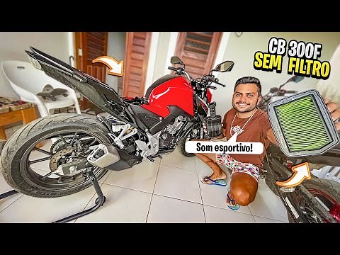 TIREI O FILTRO DA NOVA CB300F TWISTER 2023!!! *Som esportivo*