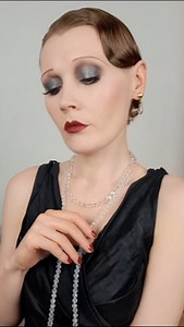 A Roaring 20s Flapper Makeup look by the amazing Irina @retrofrog_ Lipstick 💄 by @besamecosmetics Brand new 1930s makeup tutorial from Irina coming soon 🙂 #vintagemakeup #besamecosmetics #redlips #sadeyes #tutorial | Glamour Daze