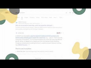 Advanced Search Strategies Part 3: Truncation