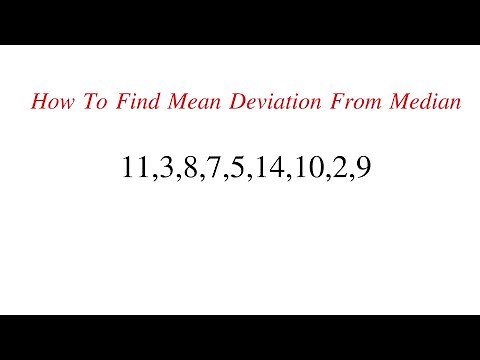 How To Find Mean Deviation From Median | UnGrouped Data | Statistics