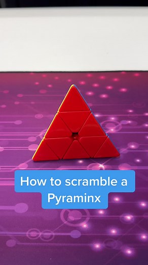 How to scramble a Pyraminx #cubing #rubikscube #cuber #speedcubing #speedcuber #speedsolving #solve #rubiks #rubix #3x3 #cfop #gan #moyu #qiyi #speedcube #maxpark #pyraminx #competition #tutorial