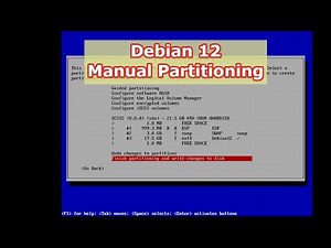 Debian 12 manual partitioning installation