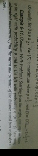 Example 6-11. (Random Walk Problem). Starting from the origin, ... | Filo