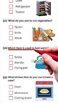 Kitchen Items Quiz #kitchenhacks #shorts #youtubeshort