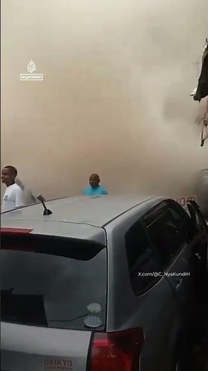 See the moment a seven-storey building collapses in Nairobi, Kenya | AJ #shorts