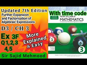 D3 math|Ch 3|Ex 3F|Q_1_2_3_4_5|New Updated 7th Edition|New Oxford Mathematics 3|Sir Sajid Mehmood