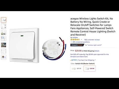 replace pull chain light with acegoo wireless light switch review & tutorial