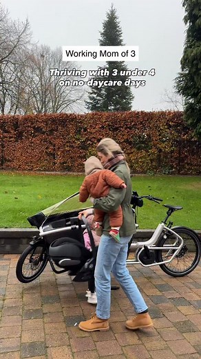 We bake, we play, we explore, we go for walks in the forest and honestly, the best trick of all… our cargo bike rides to get the baby to sleep. Chaos, fun, and fresh air — that’s how we not only survive but thrive. 💪🏻 #momlife #healthymom #workingmom #postpartum | Healthy Mom Bites