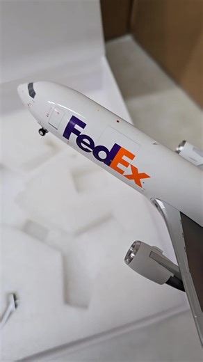 Gemini200 1:200-scale FedEx B767-300ERF N144FE, item G2FDX1377. Buy it now from a GeminiJets retailer. See the list at www.geminijets.com/retailers ✈ #GeminiJetsModels #Gemini200 #FedEx #Boeing #B767 #Boeing767 | GeminiJets