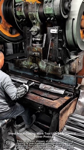 Sheet Metal Cutting Work Tool Using Mechanical Power Press #worktool