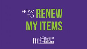How to Renew My Items