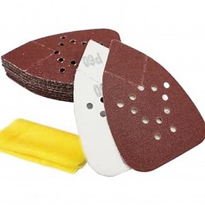 S&F STEAD & FAST Mouse Sander Sandpaper 60 Grit 25 Pack, Black and Decker Mouse Sander Pads, 12 Hole Hook and Loop Sanding Pads, Detail Palm Sand Paper Set with Tack Cloth