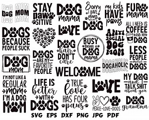 Dog Mom SVG | Dog SVG | Dog Cut File | Dog Cricut | Dog Silhouette | Mom Cricut | Clipart | Sublimation | Instant Download | Commercial Use - Etsy