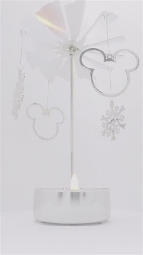 Mickey Ears & Hidden Mickey Snowflake Candle Carousel Spinner – Rotating Tealight Holder – Winter Disney Inspired Home Decor Gift - Etsy
