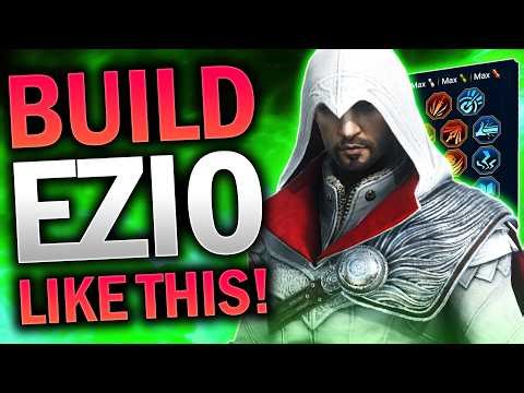 BUILD EZIO LIKE THIS! BEST SETS, Artifacts and Masteries - Raid Shadow Legends