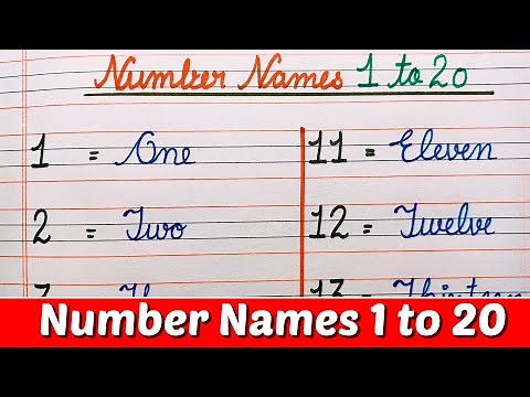 Number Names 1 to 20 | number names spelling | Number Names | Cursive Writing