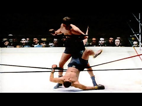 Louis knocked through the ropes! Joe Louis vs. Buddy Baer I (23.5.1941) - HD Highlights Colorized