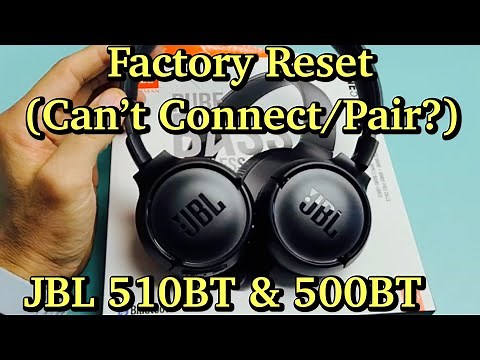 JBL TUNE 510BT / 500BT Headphones: How to Factory Reset (Can't Connect or Pair?)