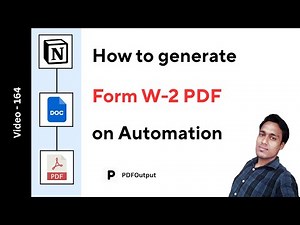 Form W 2 PDF | How to make PDFs from Notion Database on automation