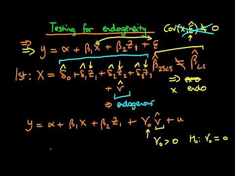 Testing for endogeneity