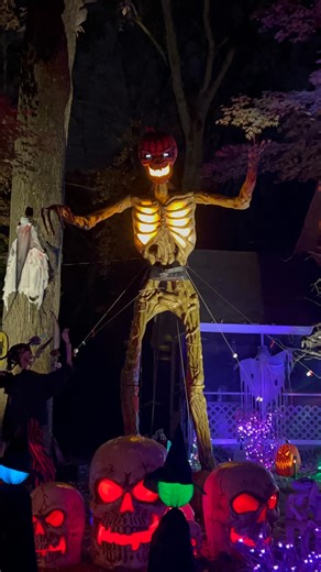 3.1K views · 54 reactions | We had a few suggestions to head back to Landing Trail and see it at night — so we did. And wow, amazing!  No surprise this house has taken home “Best House” in the Rec Dept’s contest before. We hope everyone enjoyed the Halloween content over the past few weeks — we’ve loved seeing all the creativity around town. Thanks for sharing it with us! 﫶 | Denville Guide by Walker's Realty | Facebook