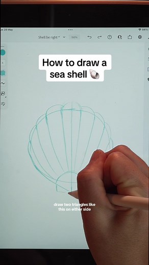 After watching this you will be able draw sea shells like a pro 😉 Comment what you want to learn next! #seashell #shell #howtodraw #drawingtutorial #drawwithme #procreateart @Adobe