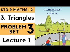 9th Maths 2 Geometry Problem Set 3 Lecture 1 Triangles Chapter 3| Std 9th Maharashtra Board