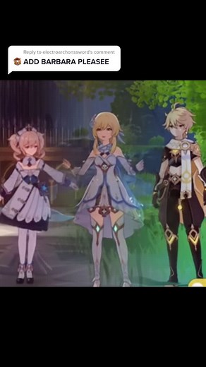 Reply to @electroarchonssword HERE YOU GO #lumine #genshinimpact #barbra #luminegenshinimpact #traverlergenshinimpact #foryoupage #barbrassong