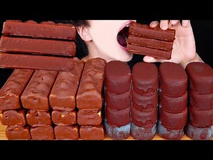 ASMR SNICKERS TICO CHOCOLATE ICE CREAM NUTELLA TWIX M&M DESSERT MUKBANG 초콜릿 아이스크림 먹방咀嚼音EATING SOUNDS