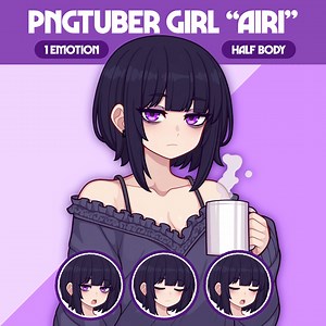 Female Pngtuber Model | Premade Pngtuber Girl | Veadotube Model | Cute PNG Tuber Model | Vtuber Model, Twitch Avatar, Giftuber, F82 - Airi - Etsy