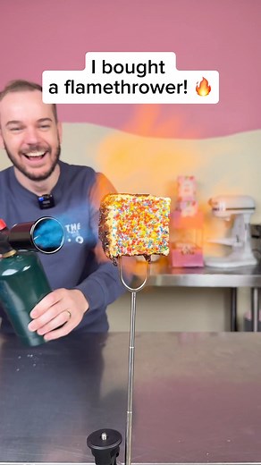 57K views · 628 reactions | I bought a Flamethrower!  | The Marshmallow Co. | Facebook