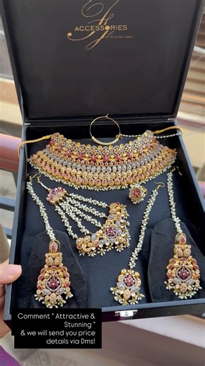 𝗙𝗝 𝗔𝗖𝗖𝗘𝗦𝗦𝗢𝗥𝗜𝗘𝗦 𝗢𝗙𝗙𝗜𝗖𝗜𝗔𝗟 𝗕𝗬 𝗥𝗨𝗤𝗔𝗜𝗬𝗔𝗛 𝗝𝗔𝗠𝗜𝗟 on Instagram: "✨ Exquisite Bridal Elegance ✨ Adorned with intricate details, lustrous pearls, and rich ruby red stones, this complete collection is designed to make your special day truly unforgettable. Perfect for the modern bride who embraces heritage. #BridalJewelry #GoldSet #PearlJewelry #WeddingInspo #TraditionalJewelry #JewelryLover #BrideEssentials #StatementPieces #luxuryjewels"
