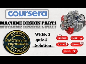 COURSERA QUIZ ANSWERS NEW 2020 | Machine Design Part 1 Week 5 Quiz 4 solution Coursera certificates