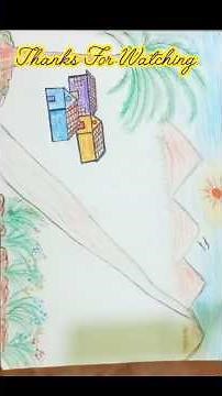 Village Drawing | Easy Village Drawing | Simple Creative And Beautiful DIY